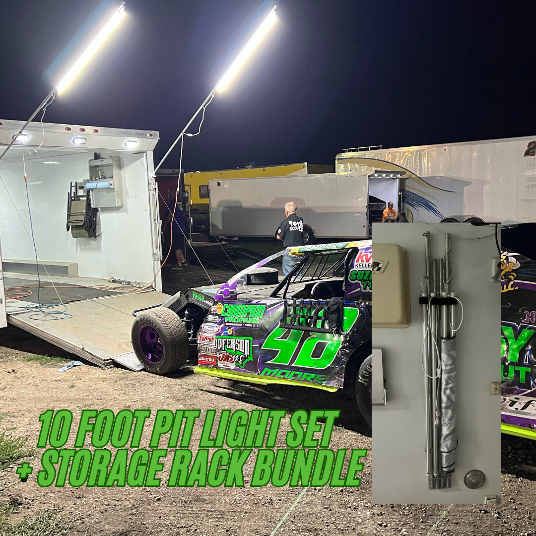 Pit Light and Storage Rack Bundle - 10 Foot Dual Set – Pit Viper Lights