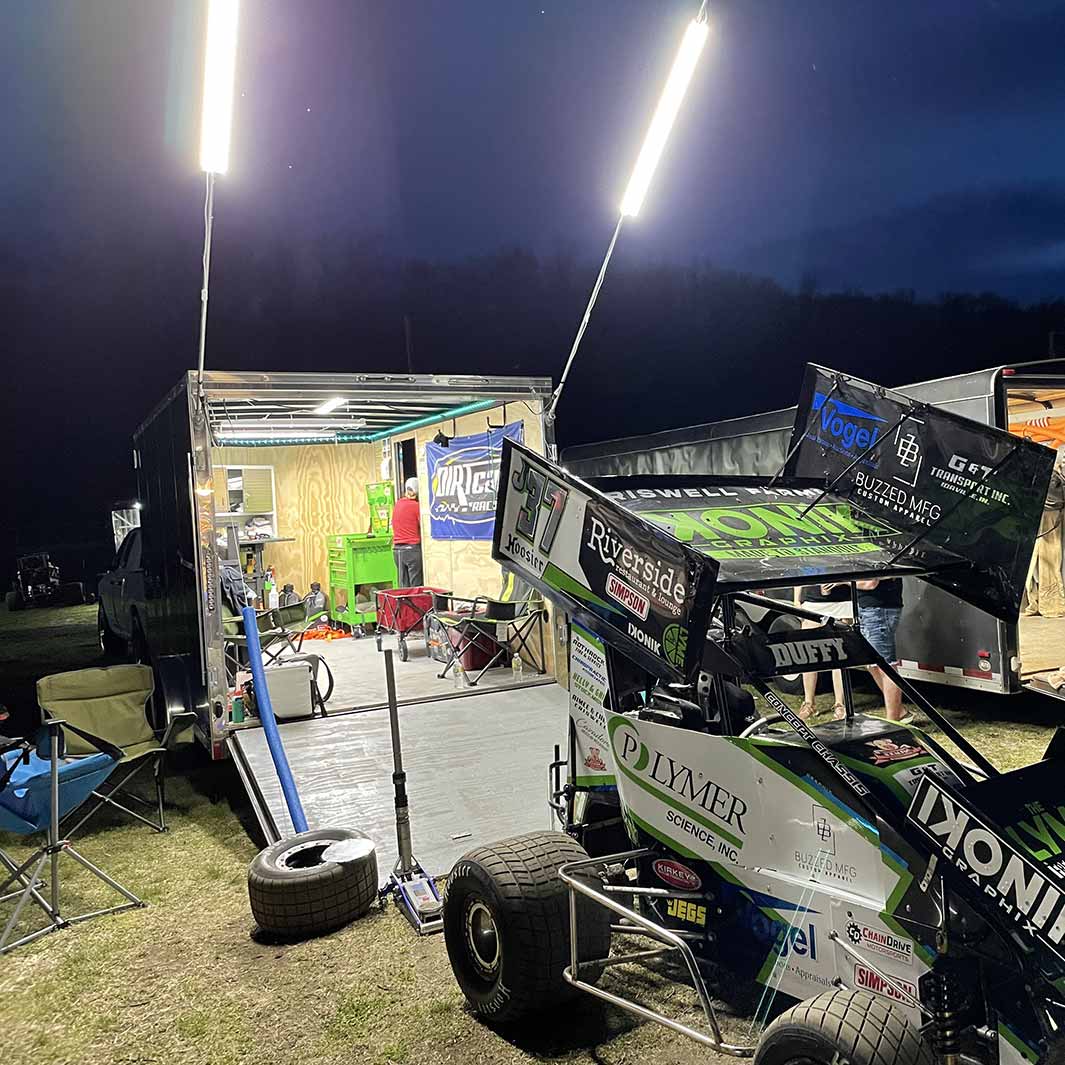 Racing Trailer Pit Lights – Dual 10 Foot Pole 20,000 Lumens – Pit Viper ...